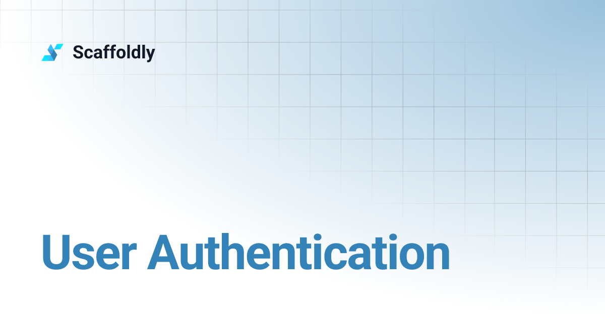 User Authentication | Scaffoldly